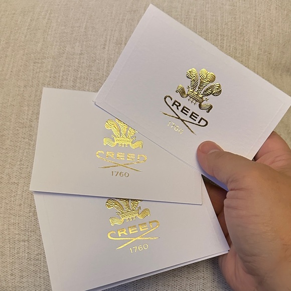 Creed | Accessories | Creed Aventus For Her Samples 3 Wwhite Cards With ...